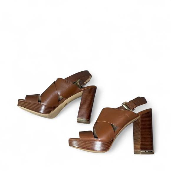 MICHAEL Michael Kors | Shoes | Michael Michael Kors Brown Block Heel ...